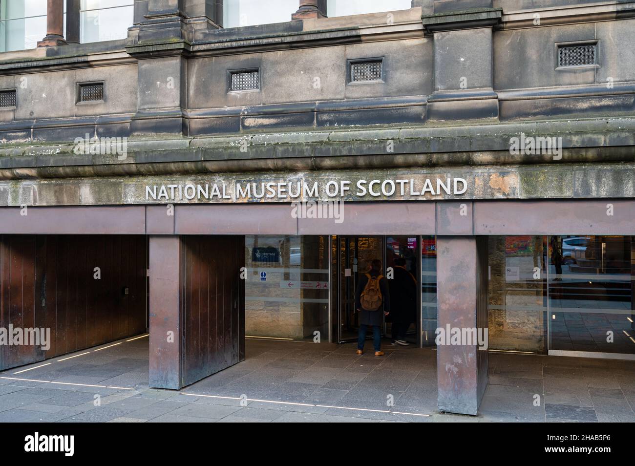 Edinburgh, Scotland- Nov 20, 2021: The entrance and sign for the ...