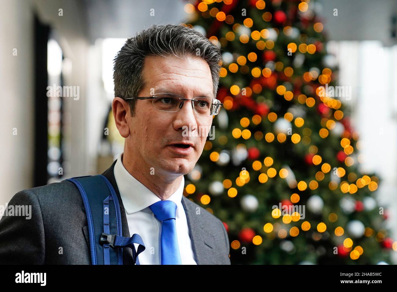 Steve Baker MP outside BBC Broadcasting House, London, after appearing ...