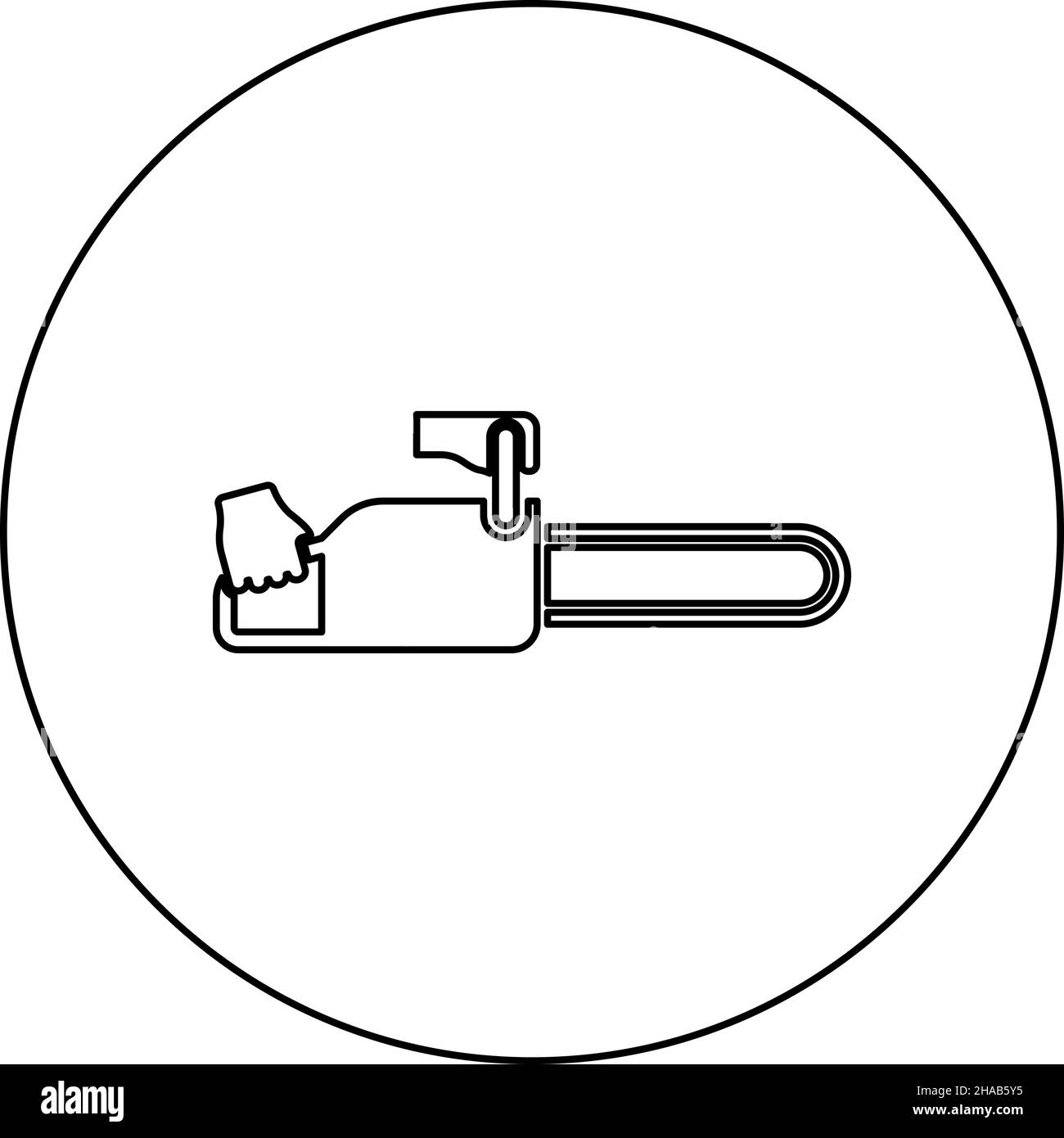 Wood cutter illustration Black and White Stock Photos & Images - Alamy