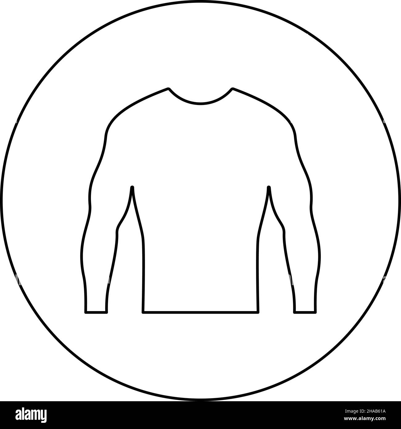 Rushguard Rashguard icon in circle round black color vector ...