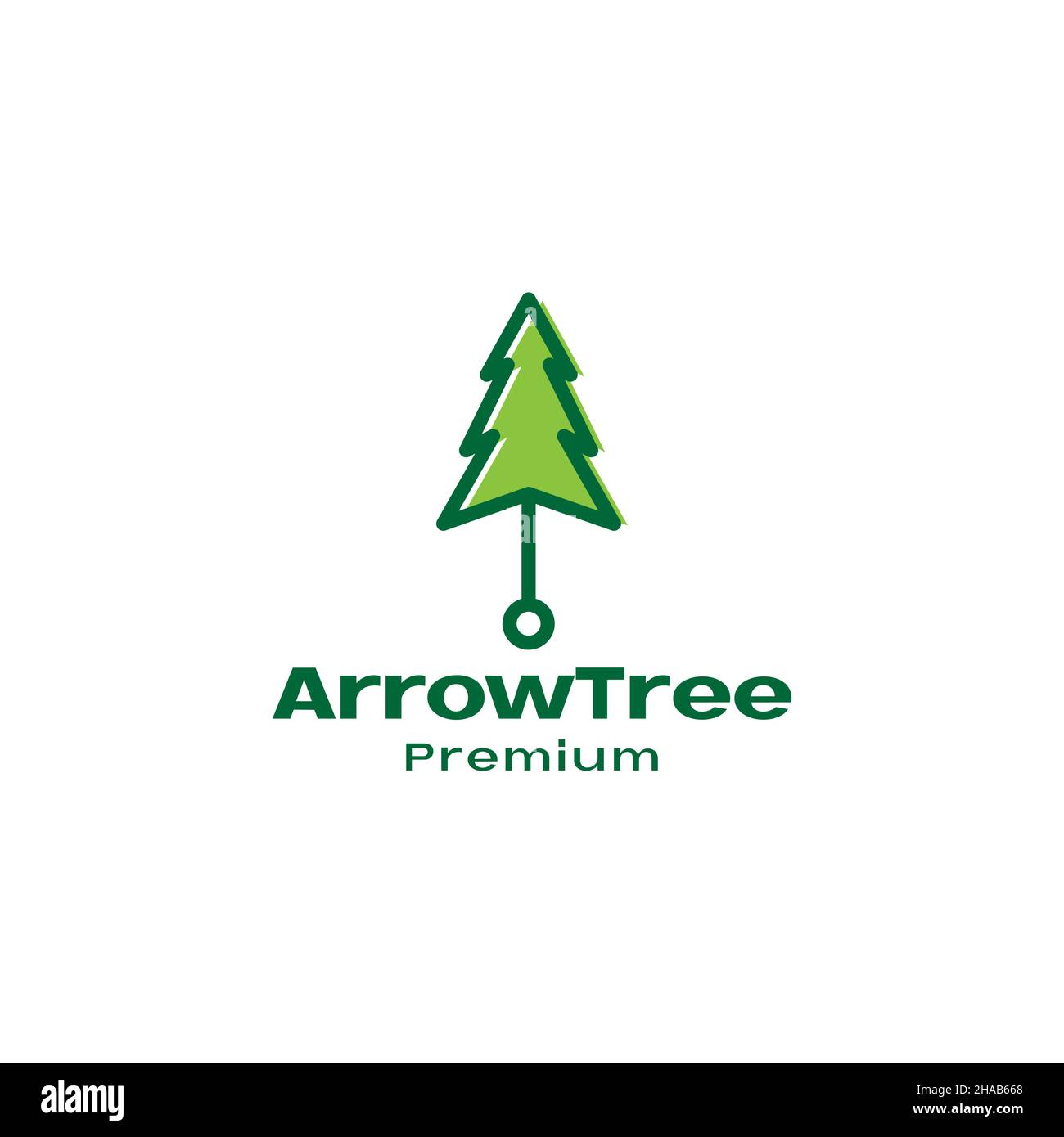 abstract green arrows with pine tree logo symbol icon vector graphic ...