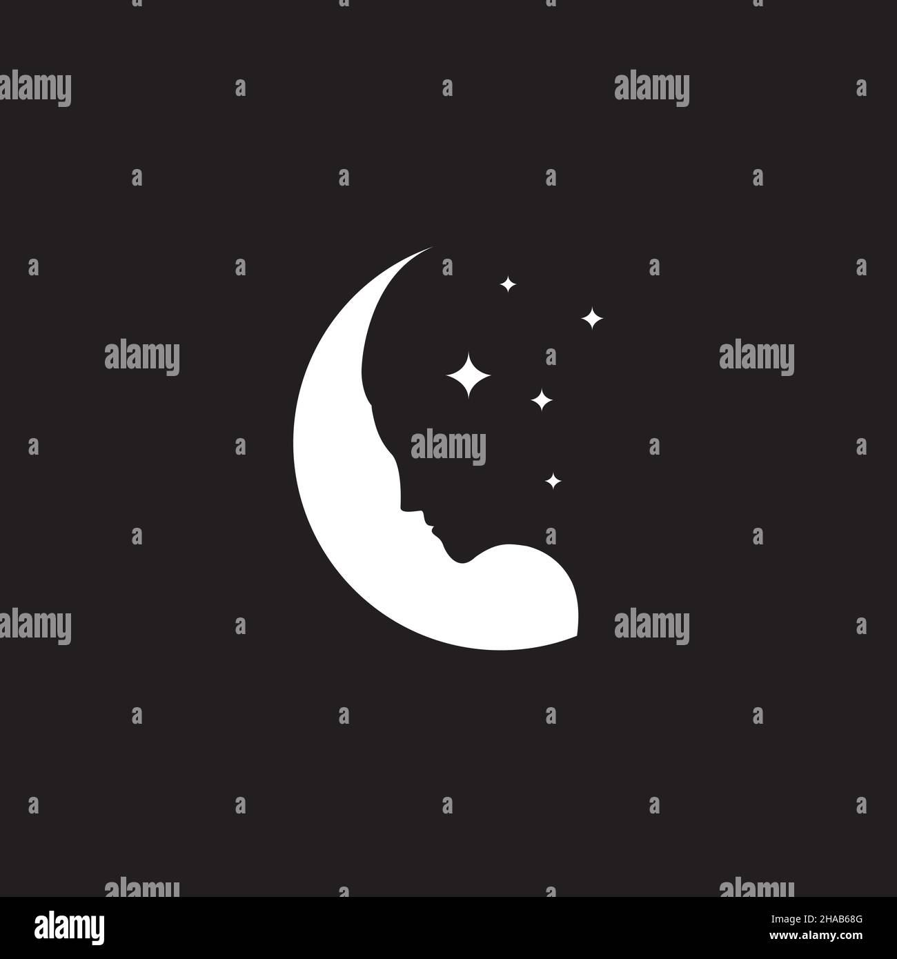 Fingernail moon Stock Vector Images - Alamy