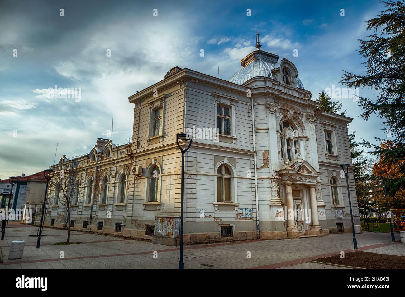 Center of historical town of Targovishte, Pazardzhik Region, Bulgaria ...