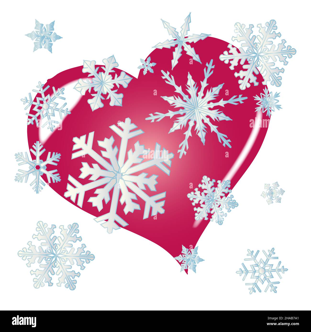 Snowflake Heart Clipart