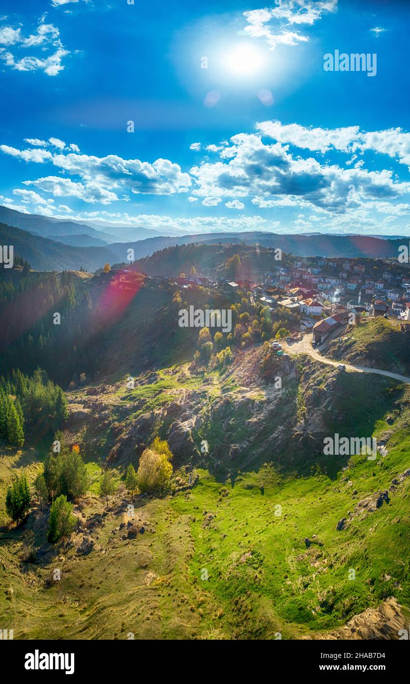 Aerial view of Rhodopes Mountain Stock Photo - Alamy