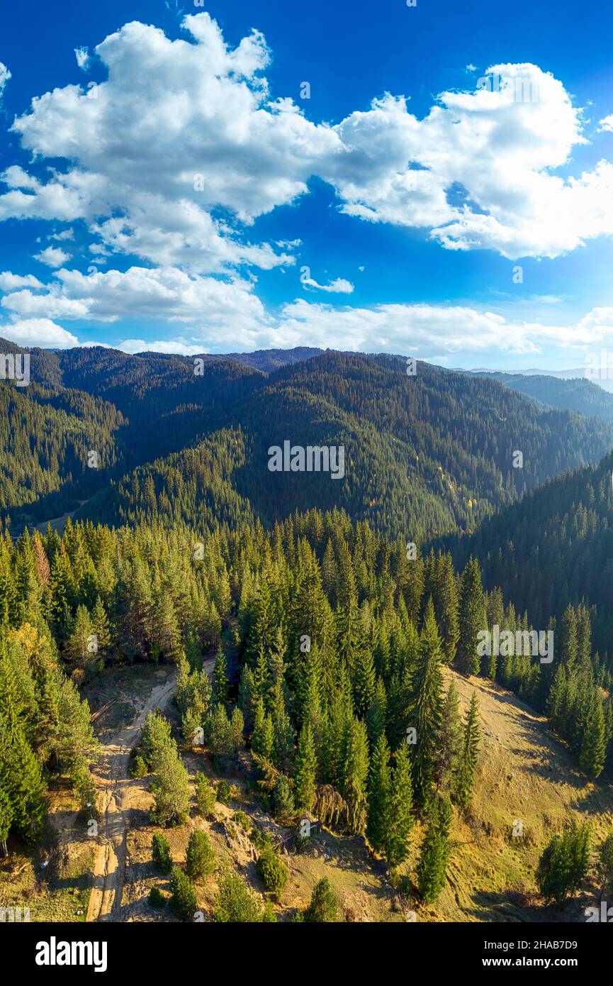 Aerial view of Rhodopes Mountain Stock Photo - Alamy
