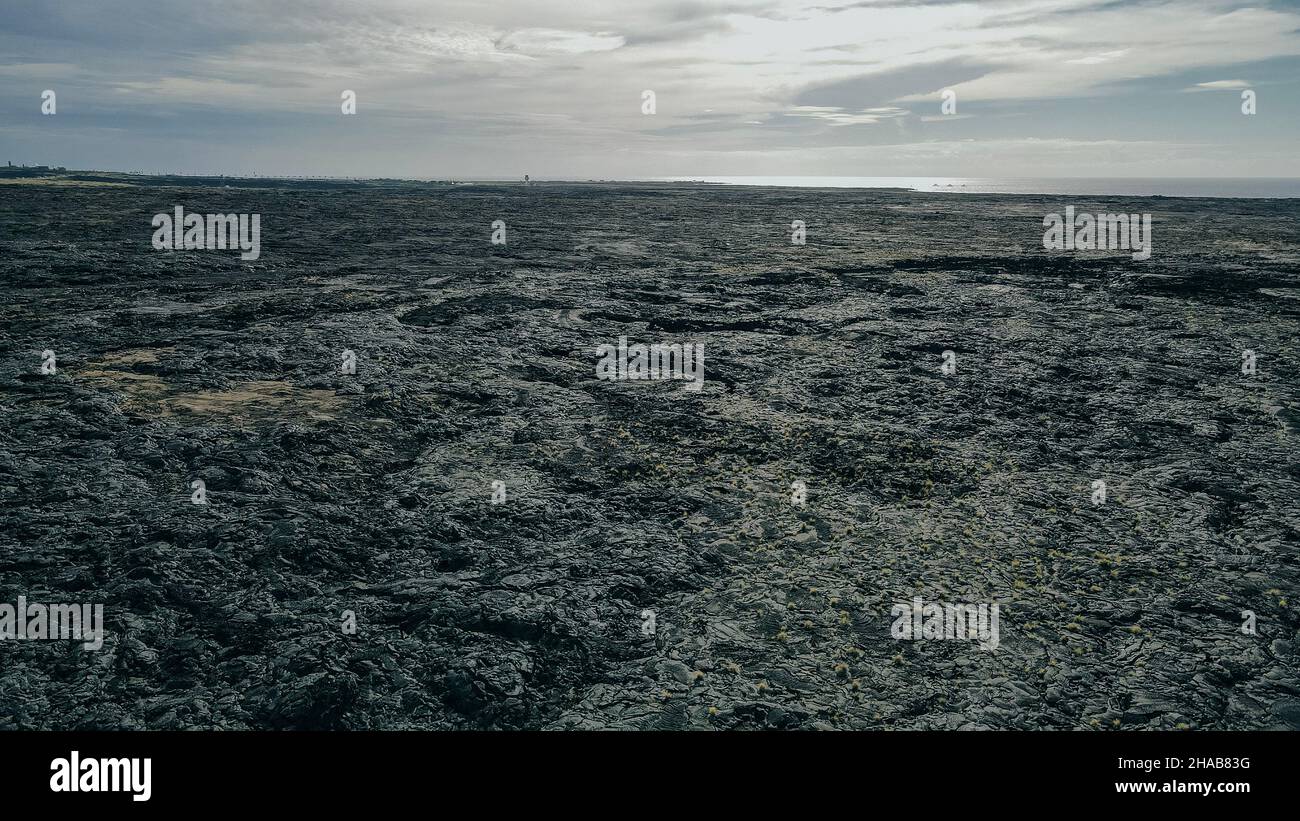 Chain of Craters Road in Hawaii Volcanoes National Park is vivid with ...