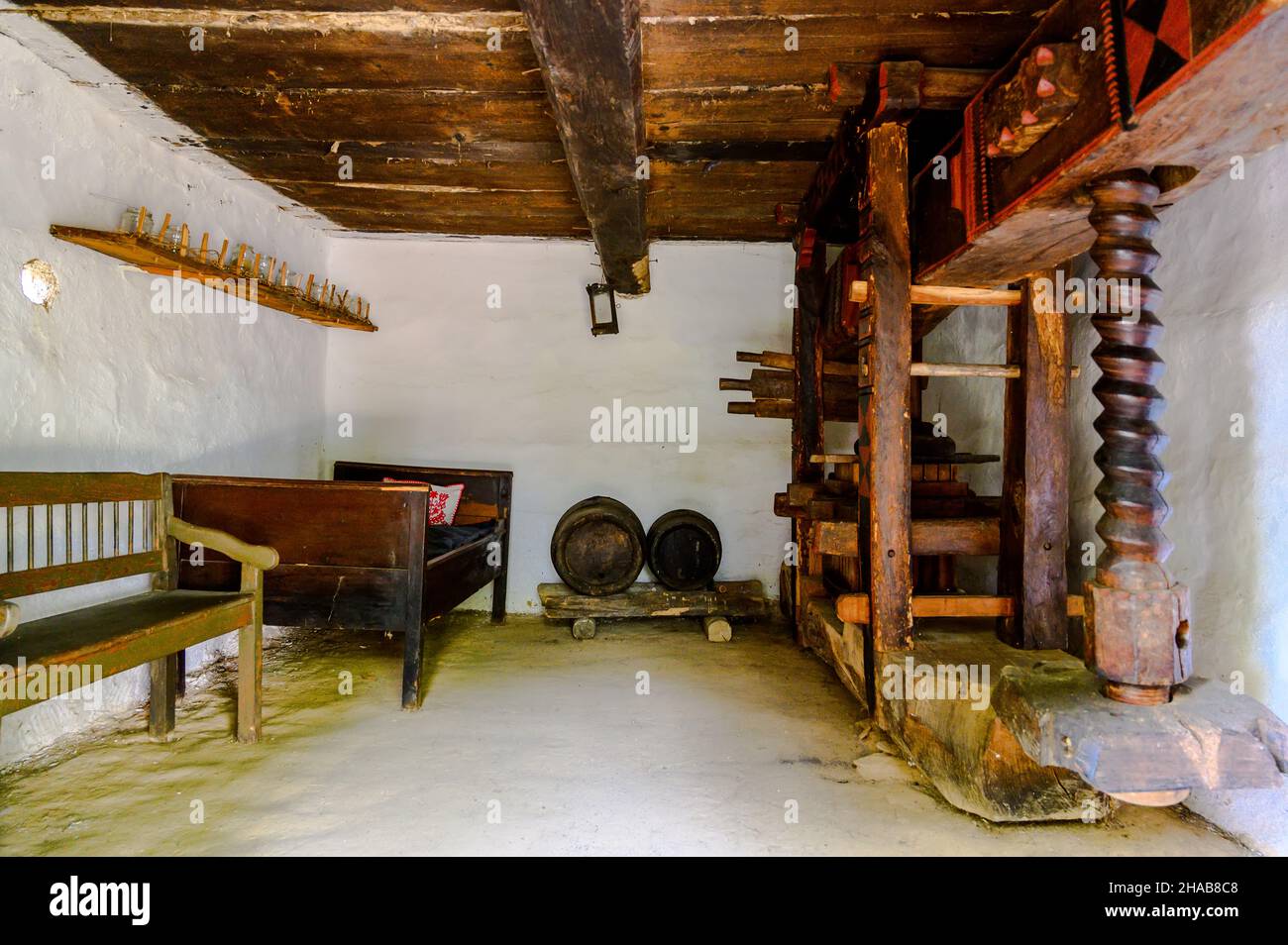 Interior of a classic old hungarian house in Cak, Hungary Stock Photo ...