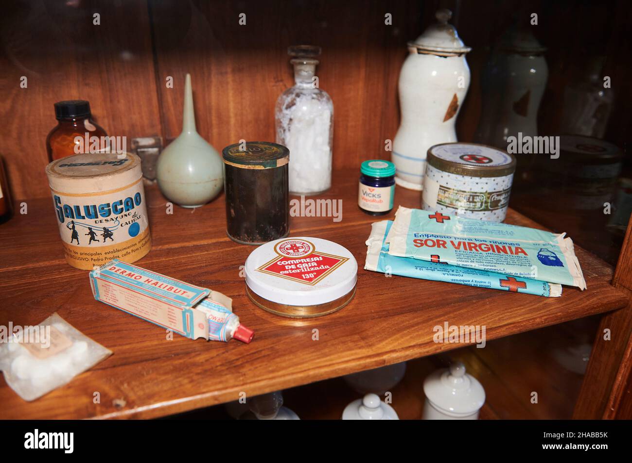 Detail of old pharmacy objects Stock Photo - Alamy