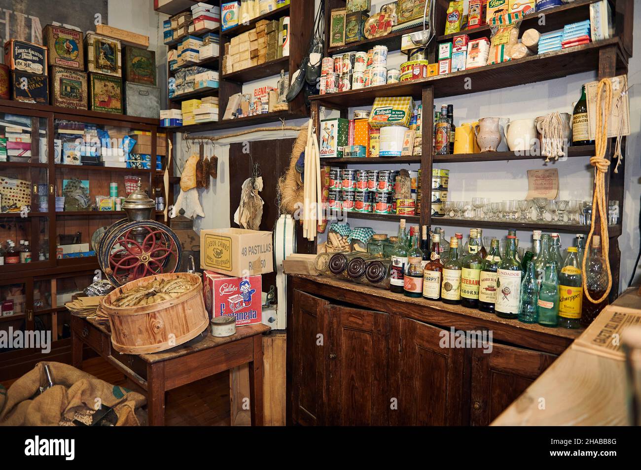 View of an old grocery store full of discarded food and drinks Stock ...