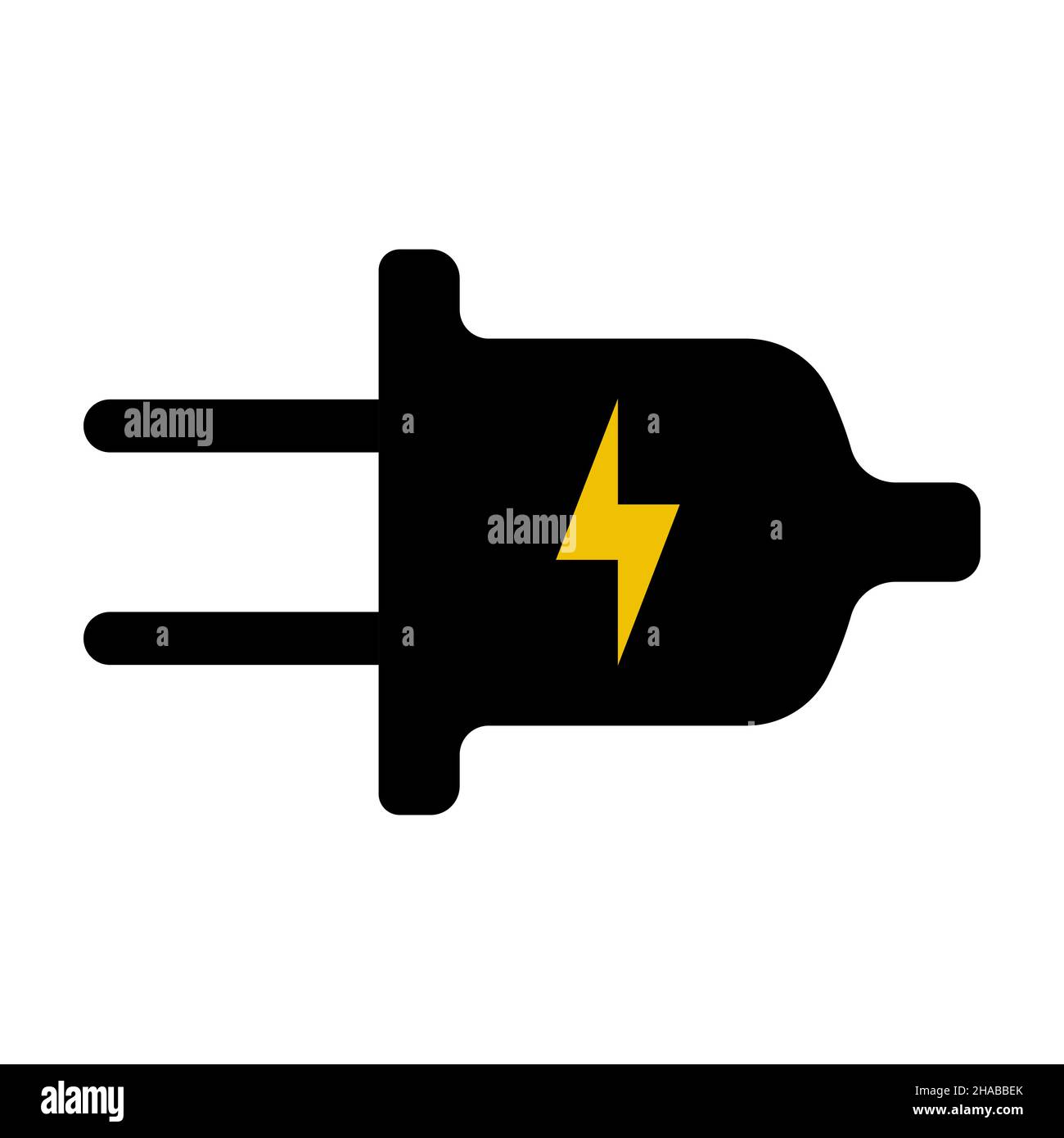 Electricity plug with lightning, electric plug icon stock illustration ...