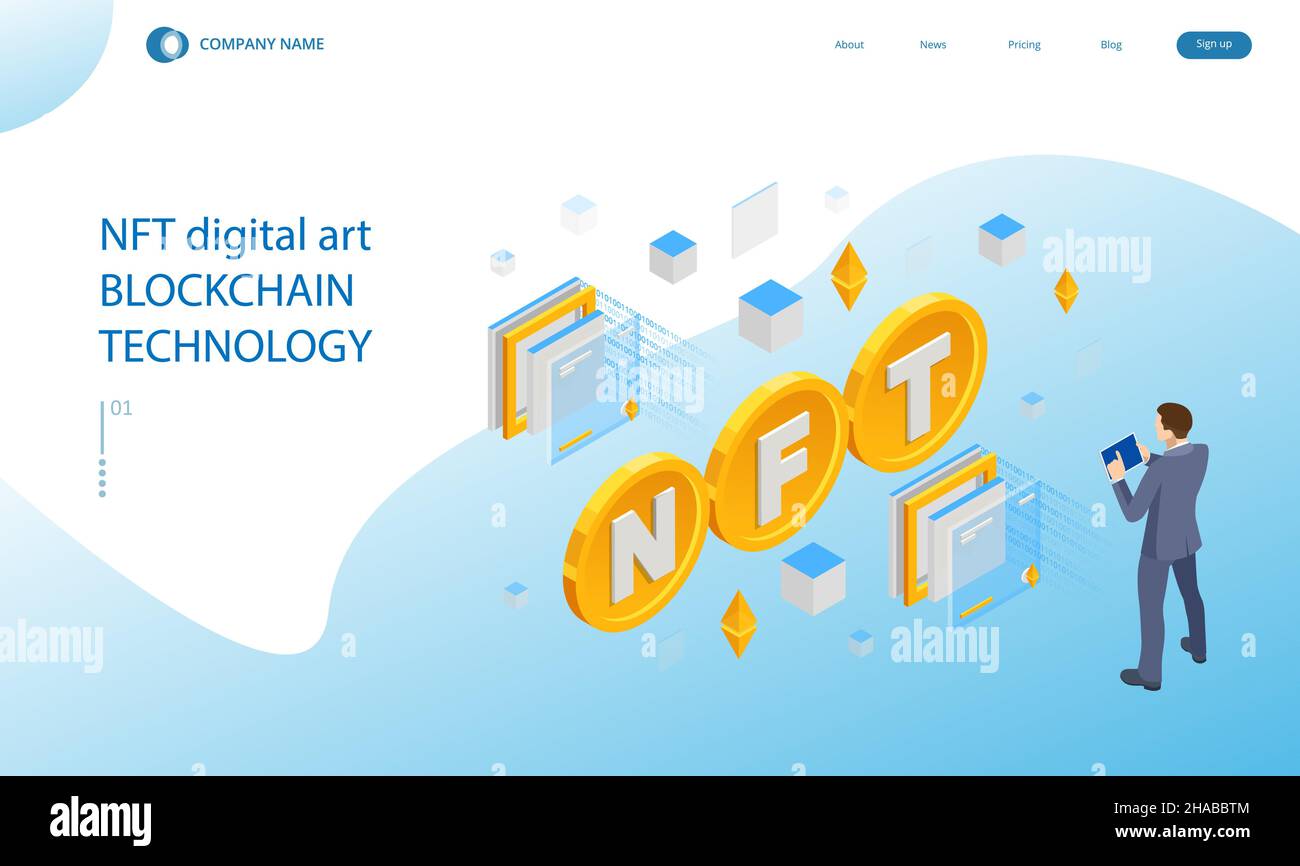 Isometric Digital art NFTs, generative art. NFT Non-fungible token is a ...
