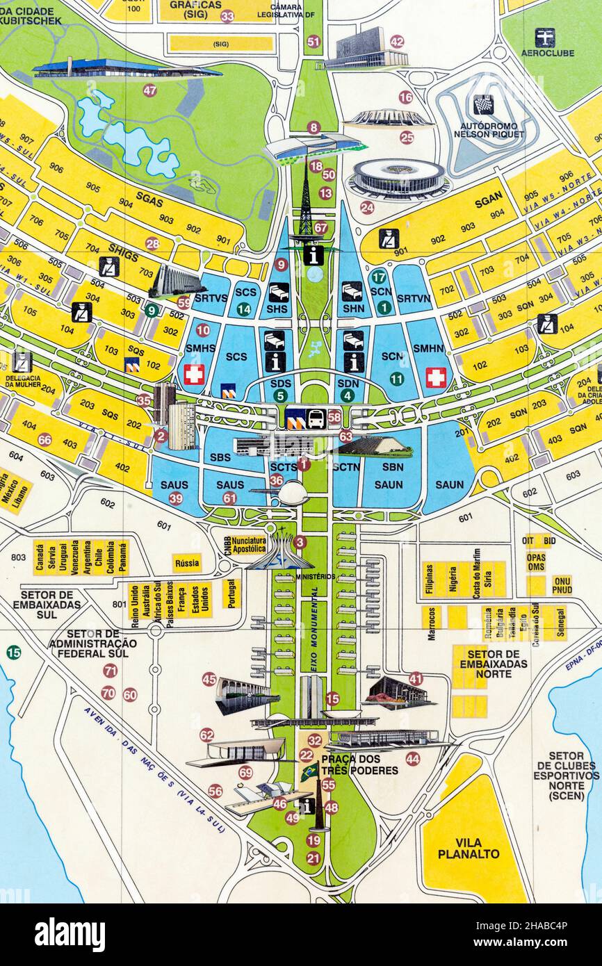 Brasilia brazil city map hi-res stock photography and images - Alamy