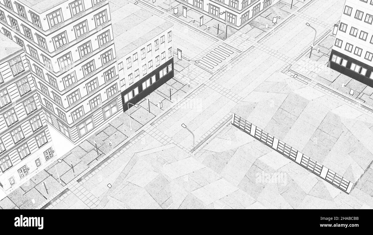 City sketch hi-res stock photography and images - Alamy