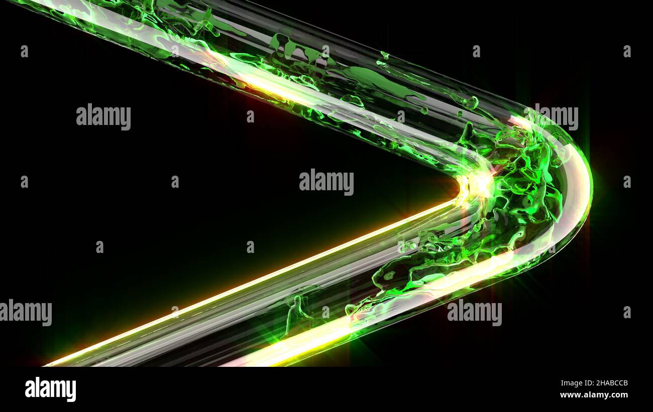 Green liquid glass tube scientific research laboratory medical ...