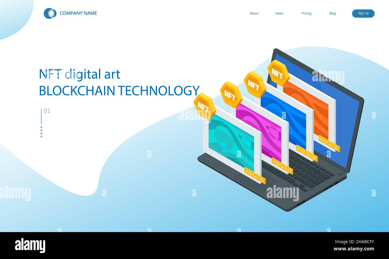 Isometric Digital art NFTs, generative art. NFT Non-fungible token is a ...