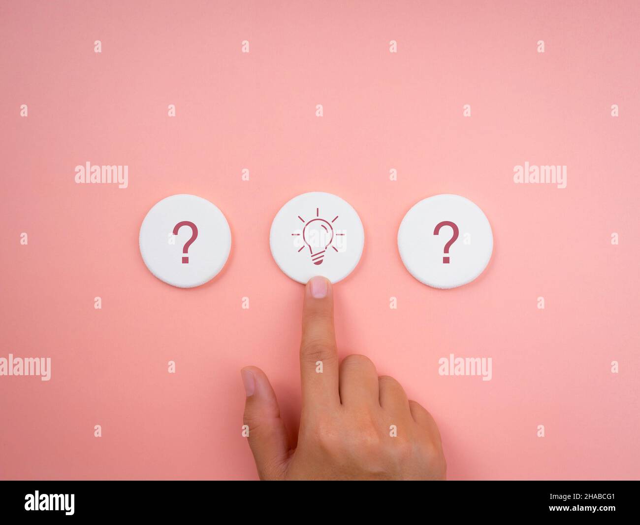 The solution, creative idea, and innovation, searching answer for ...