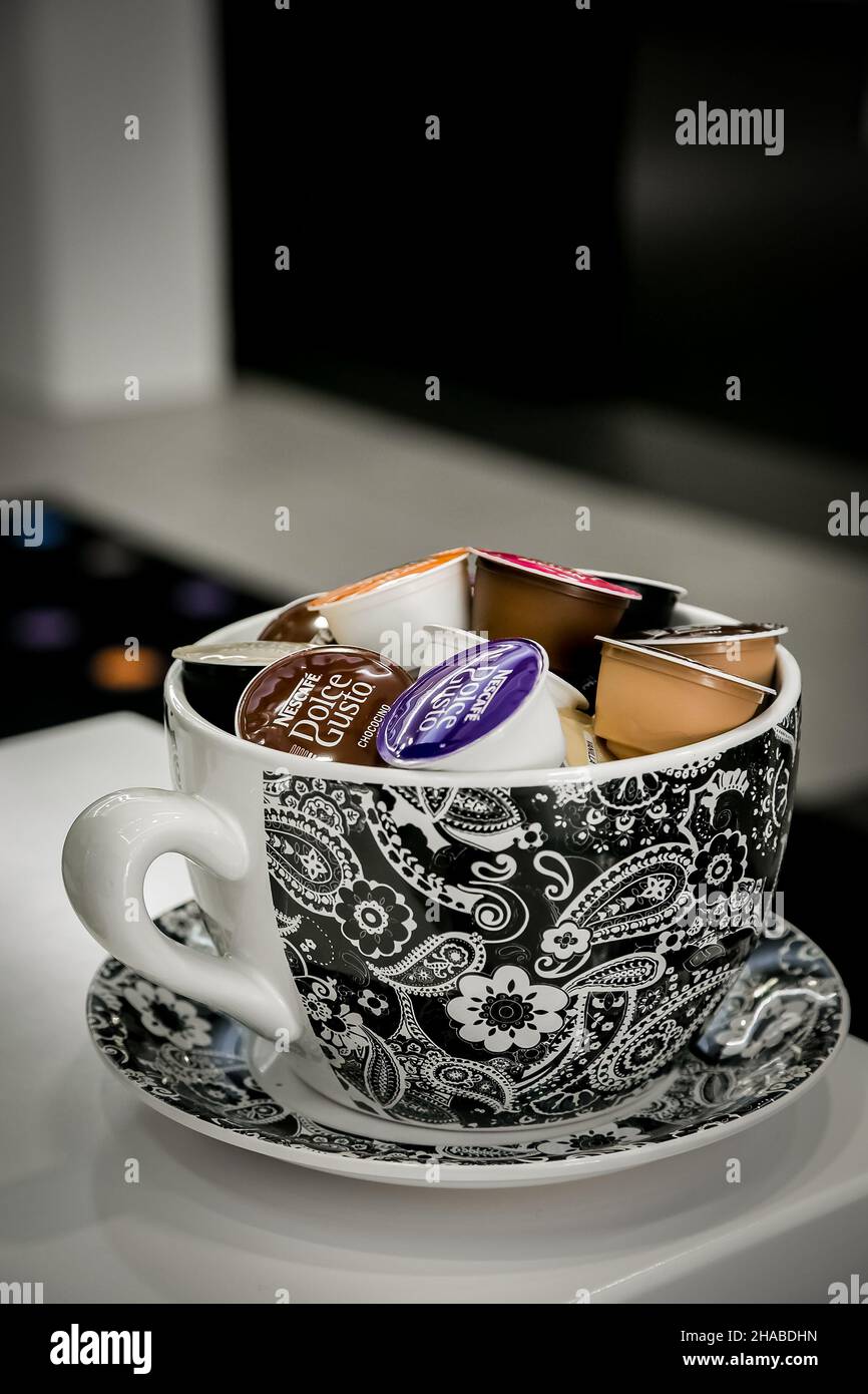 JOHANNESBURG, SOUTH AFRICA - Sep 30, 2021: A vertical shot of Nescafe ...