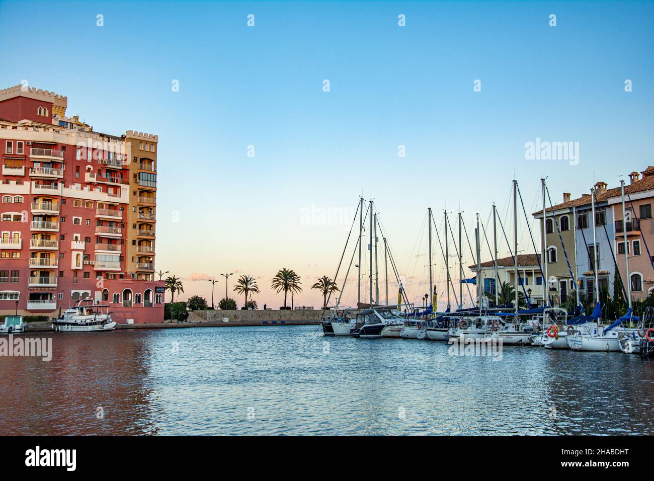 "Port Sa Playa, Valencia, Spain - 12/08/2021: Bright sunny day ...