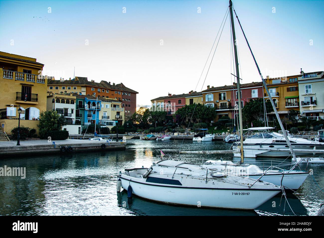"Port Sa Playa, Valencia, Spain - 12/08/2021: Bright sunny day ...