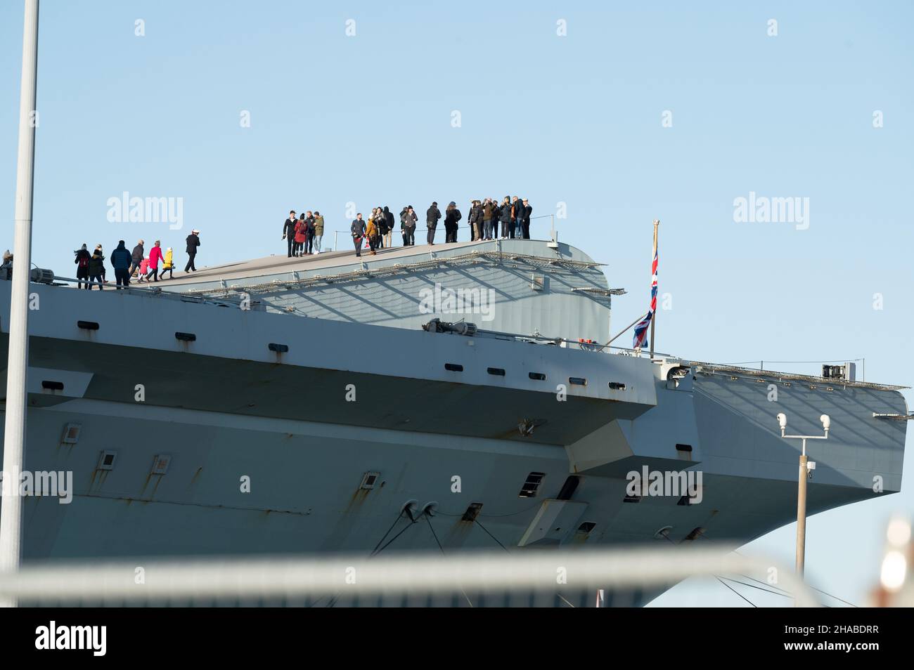 HMS Queen Elizabeth open day for crew families Portsmouth Stock Photo ...