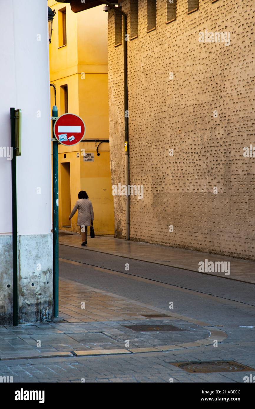 old town of Valencia street view Stock Photo - Alamy
