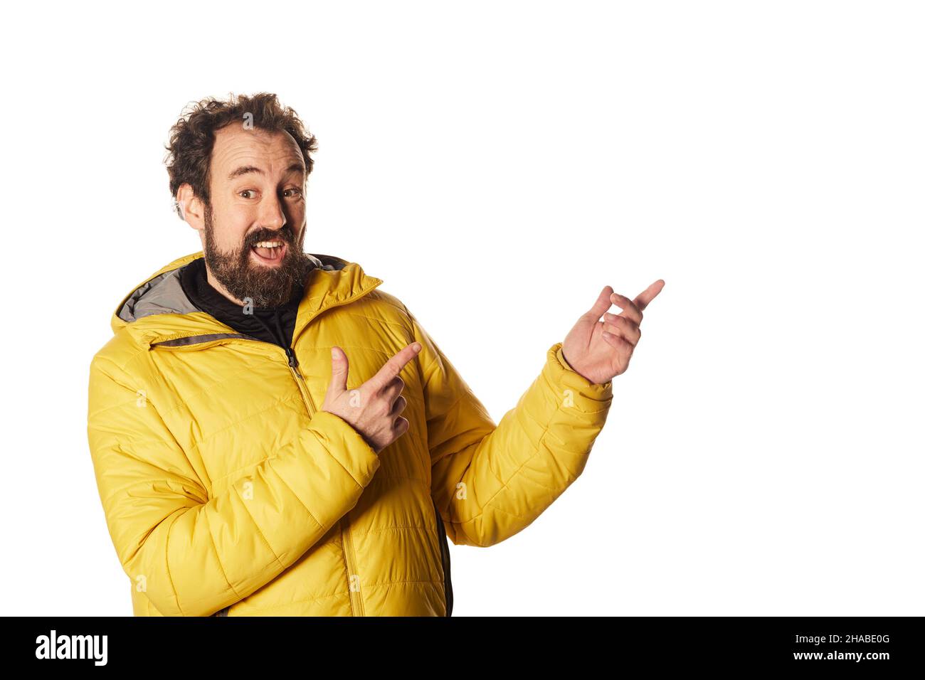 Positive bearded man in Cut Out Stock Images & Pictures - Alamy