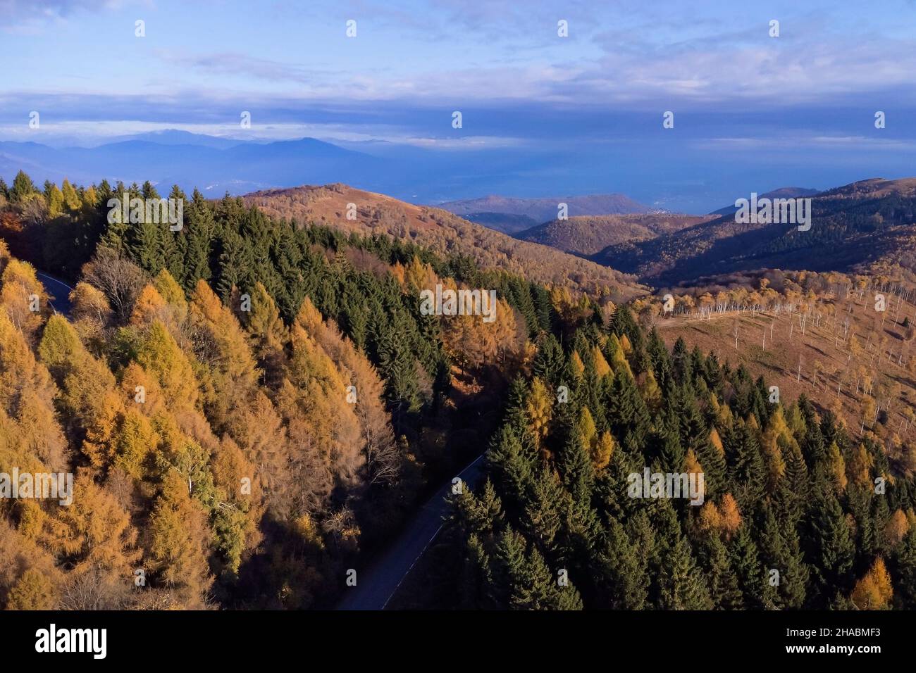 Mountain Landscape In Autumn. Mottarone, Italy Stock Photo - Alamy