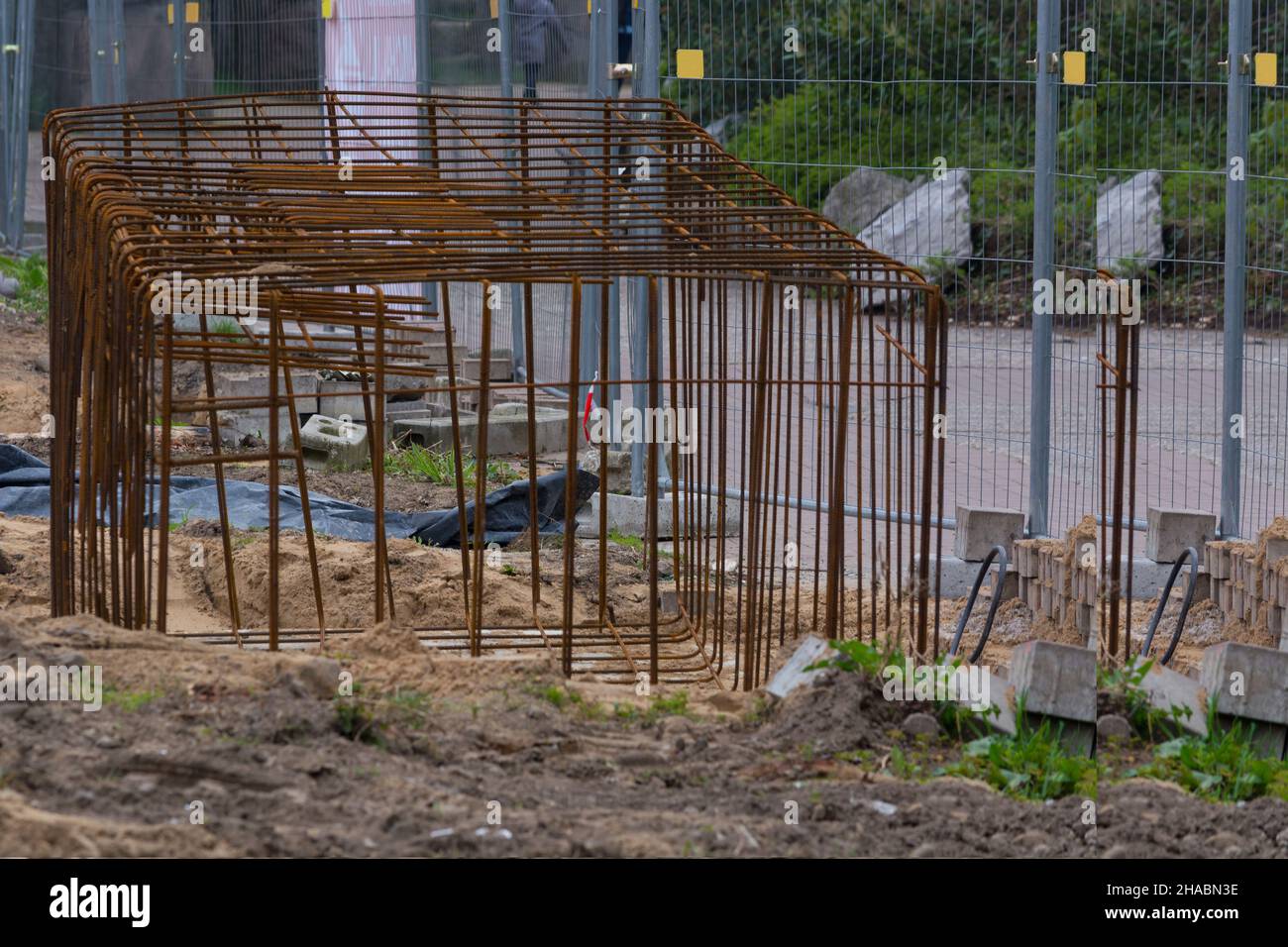 Reinforcing steel for building concrete structures with armature Stock ...