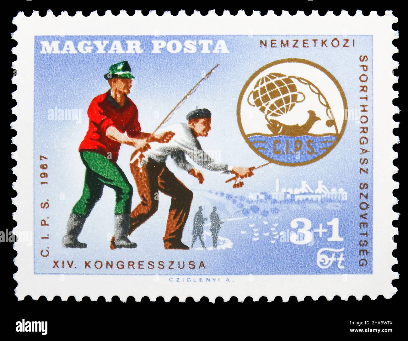 MOSCOW, RUSSIA - JULY 19, 2019: Postage stamp printed in Hungary shows ...