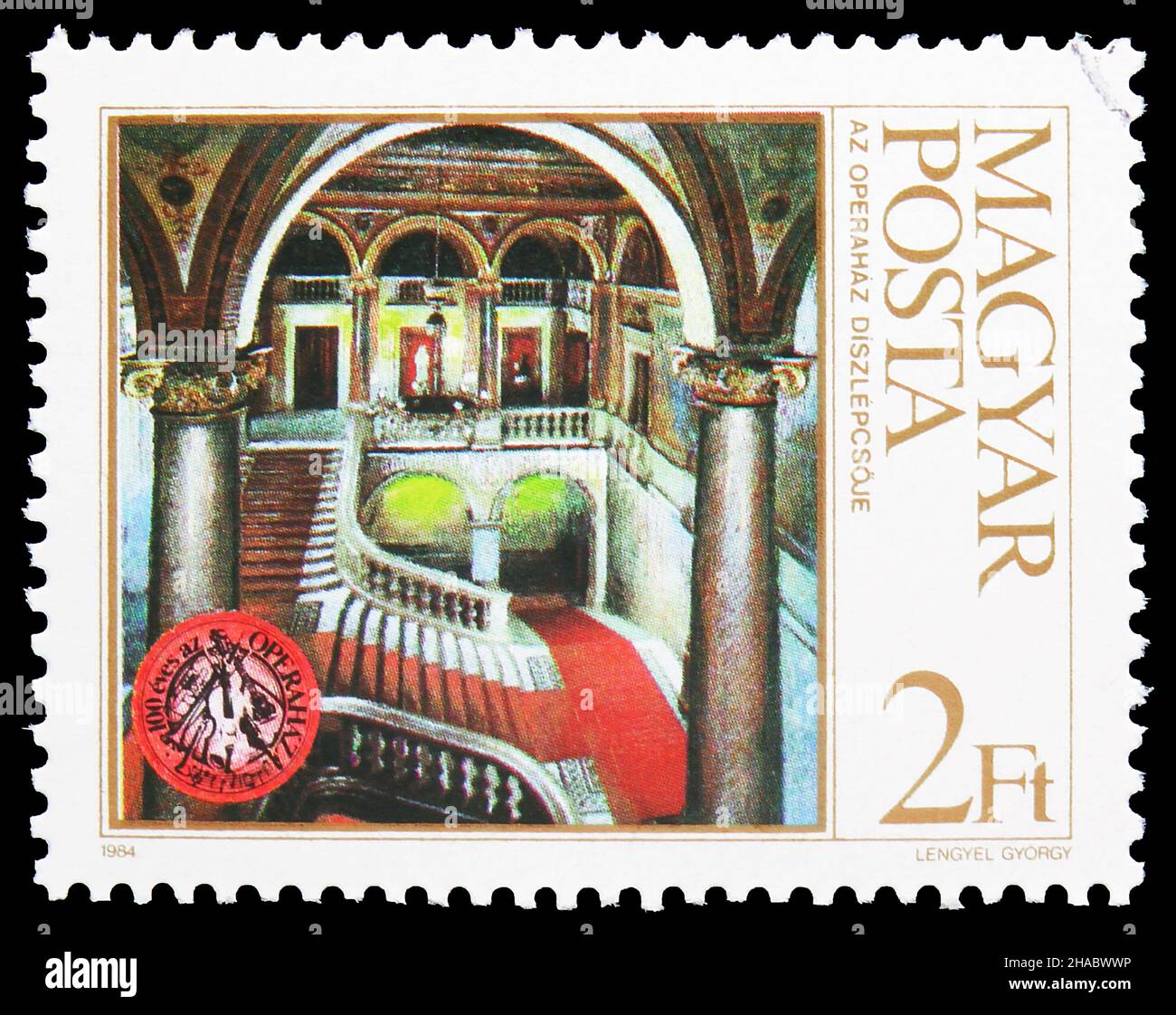 MOSCOW, RUSSIA - JULY 19, 2019: Postage stamp printed in Hungary shows ...