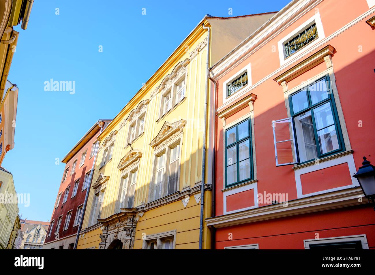 View on the historic architecture and the streets and squares of Sopron ...