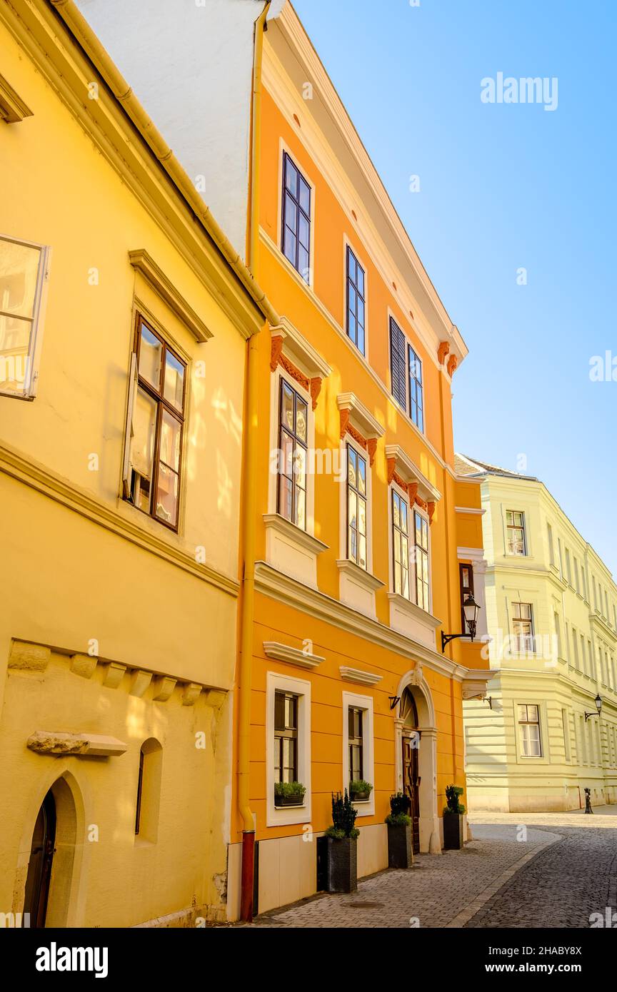 View on the historic architecture and the streets and squares of Sopron ...