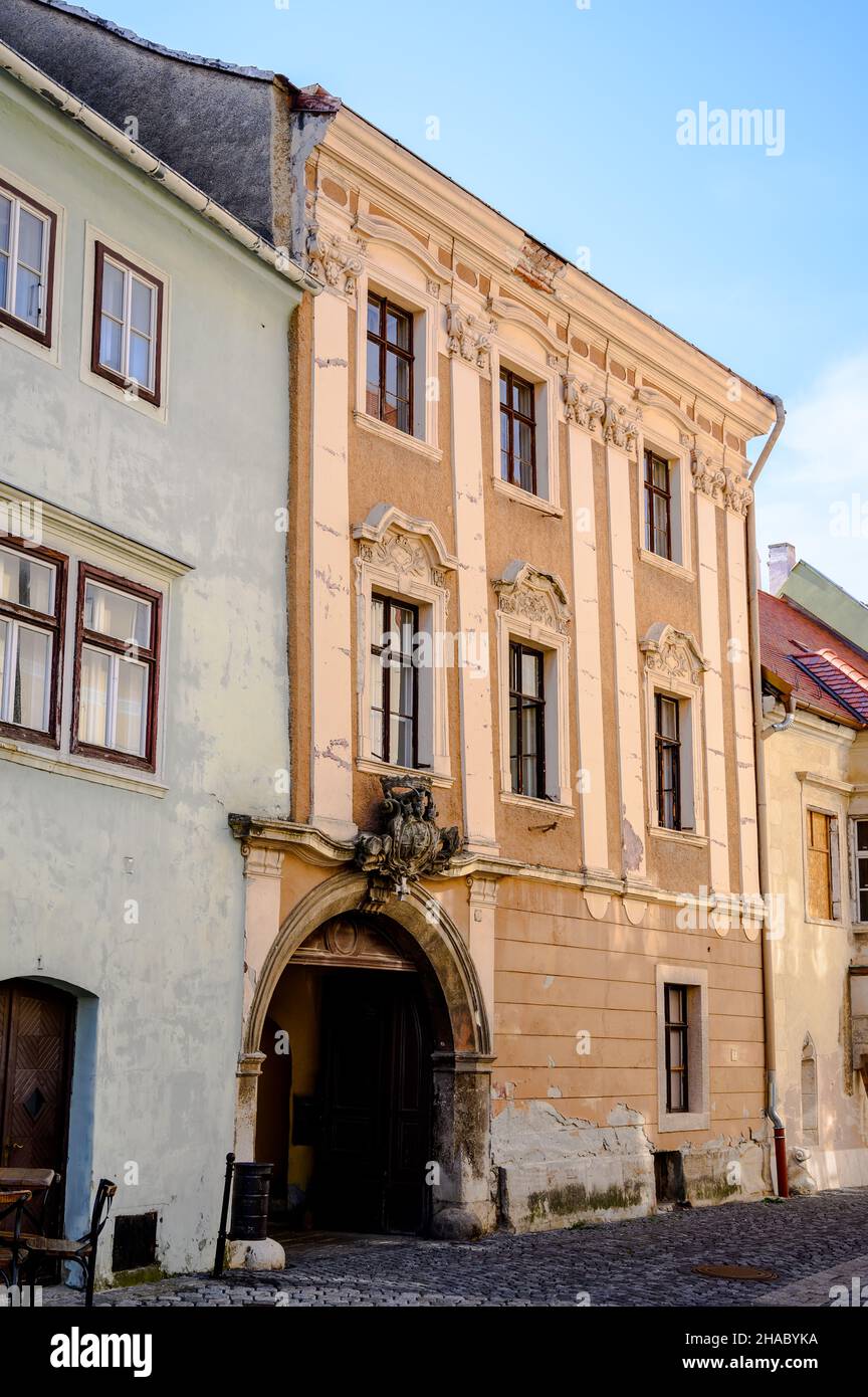View on the historic architecture and the streets and squares of Sopron ...