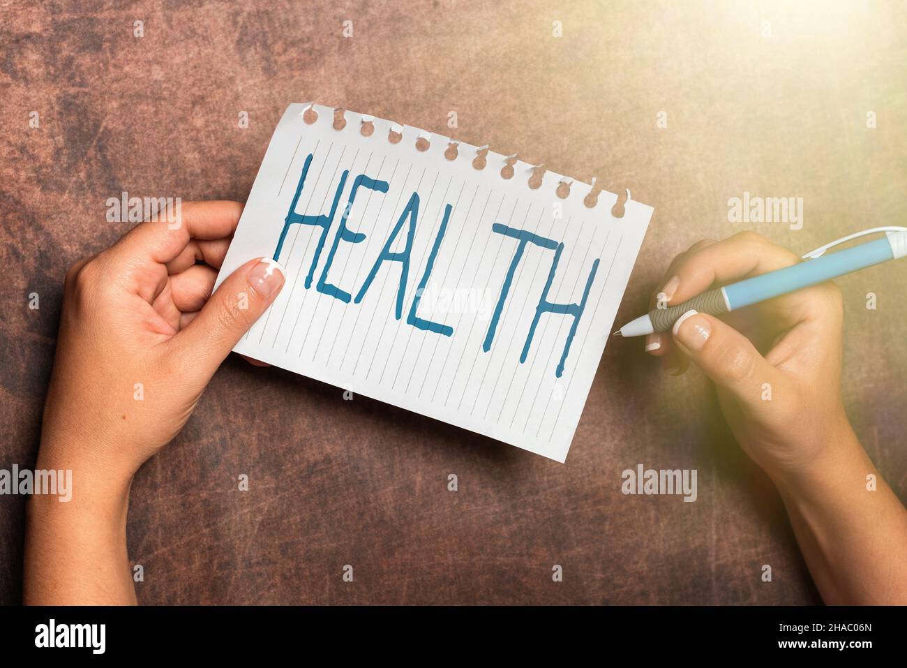 Sign displaying Health. Word for condition of the body and the degree ...