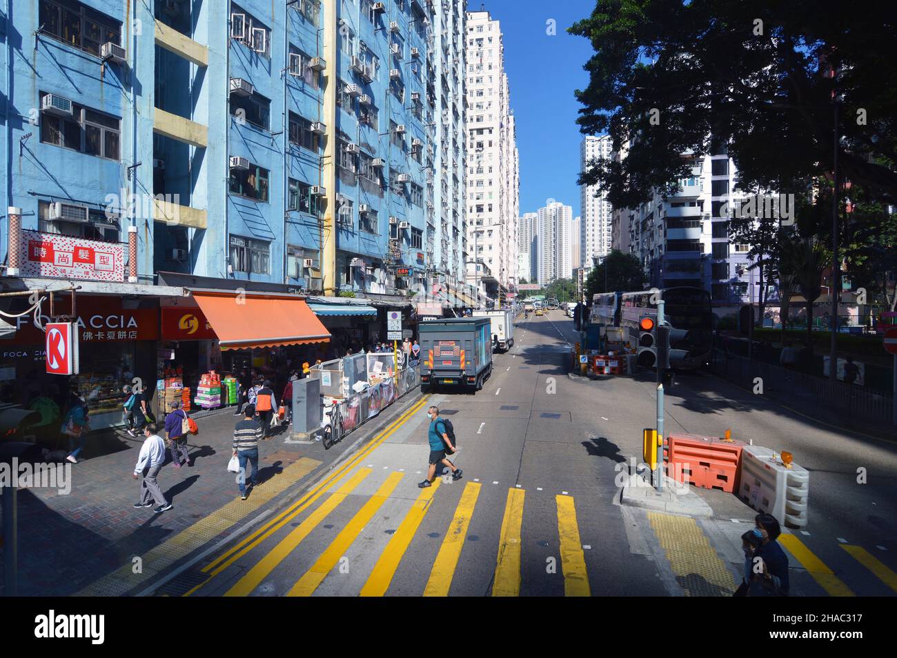 Hip Wo Street (協和街) and Kin Tak House (建德大樓) in Kwun Tong, Kowloon ...