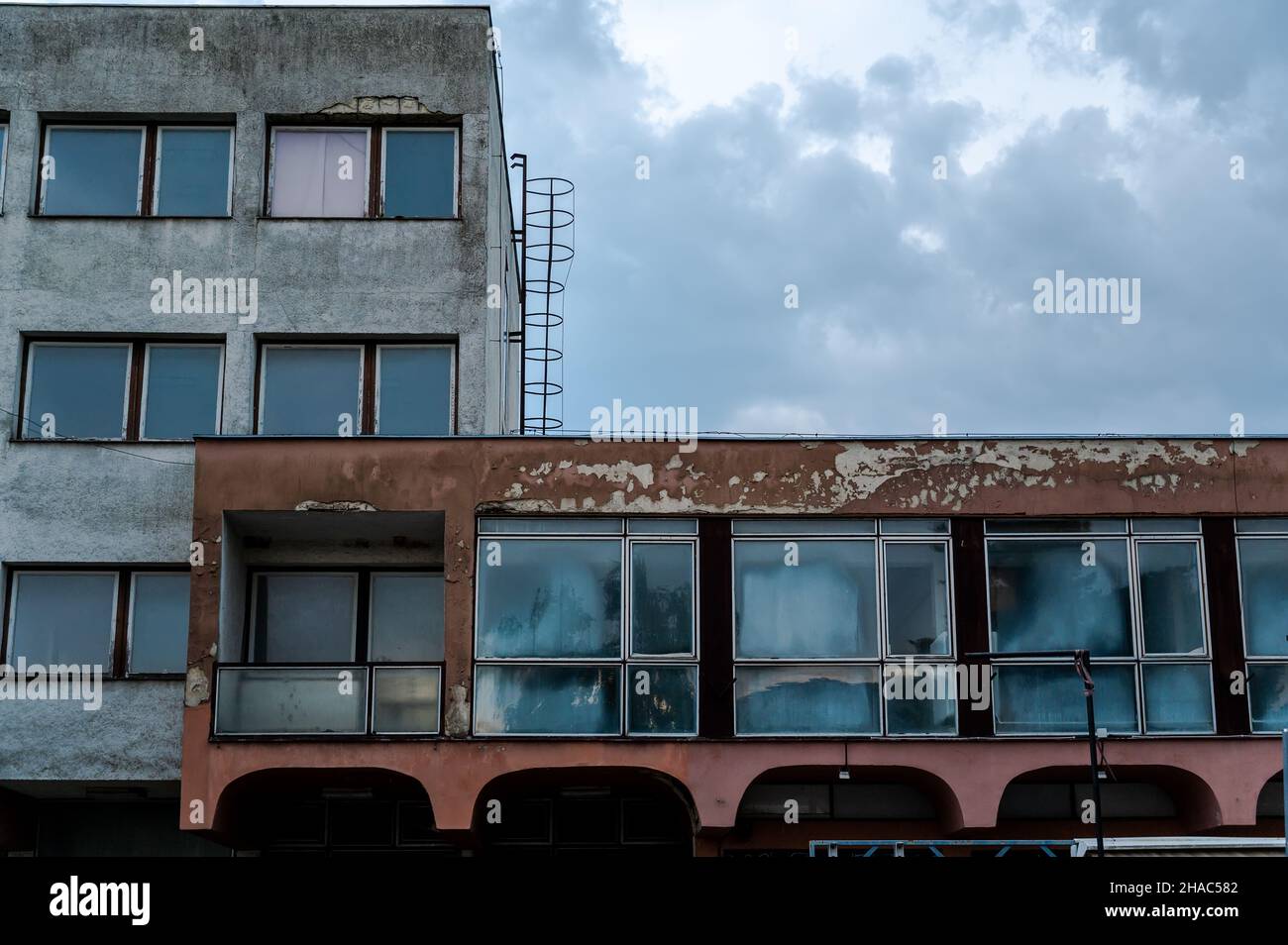 Cinematic aerial view old buildings hi-res stock photography and images ...