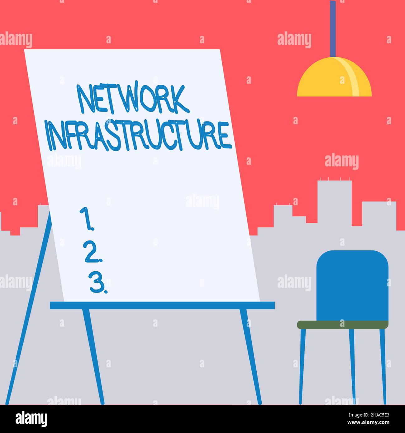 Sign displaying Network Infrastructure. Concept meaning Hardware and ...