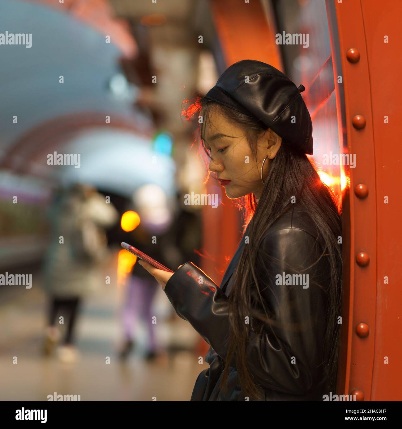Trendy japanese girl suffer from smartphone and social media addiction ...