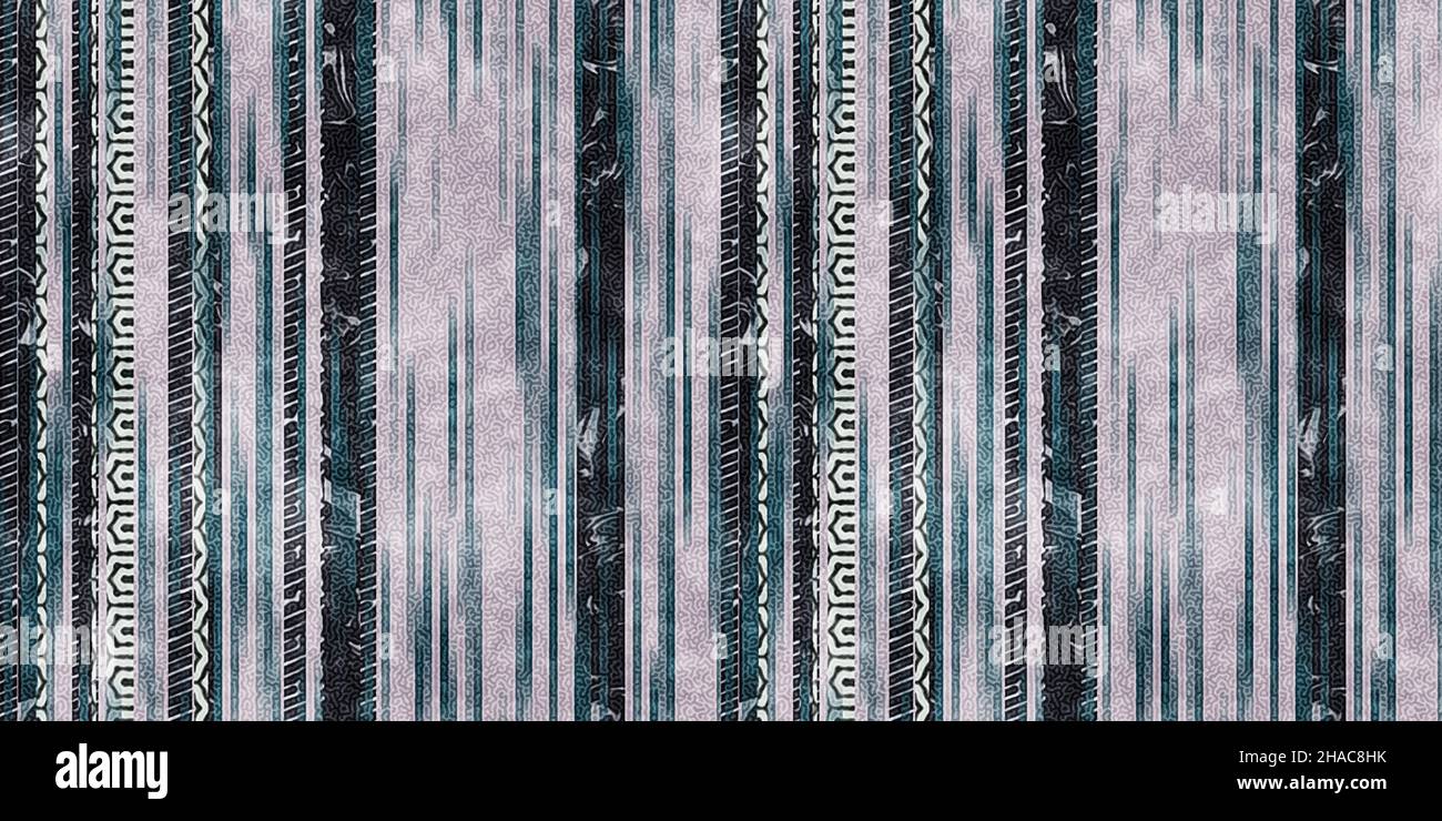Seamless tribal ethnic stripe grungy border surface pattern design for ...