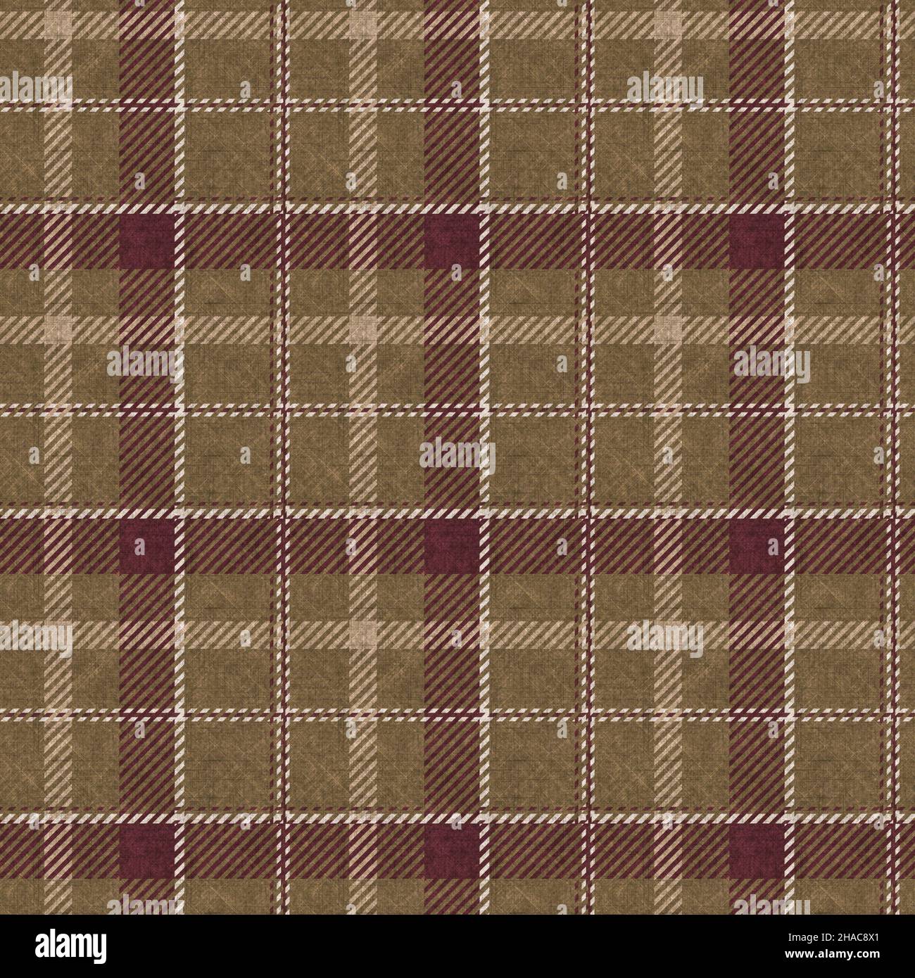 Sepia brown neutral woven plaid texture background. Seamless old worn ...