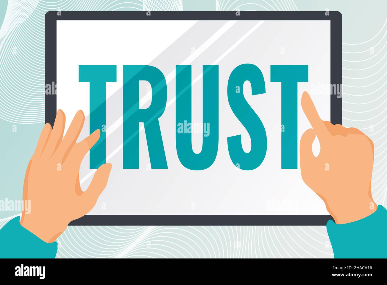 Conceptual display Trust. Internet Concept firm belief in reliability ...