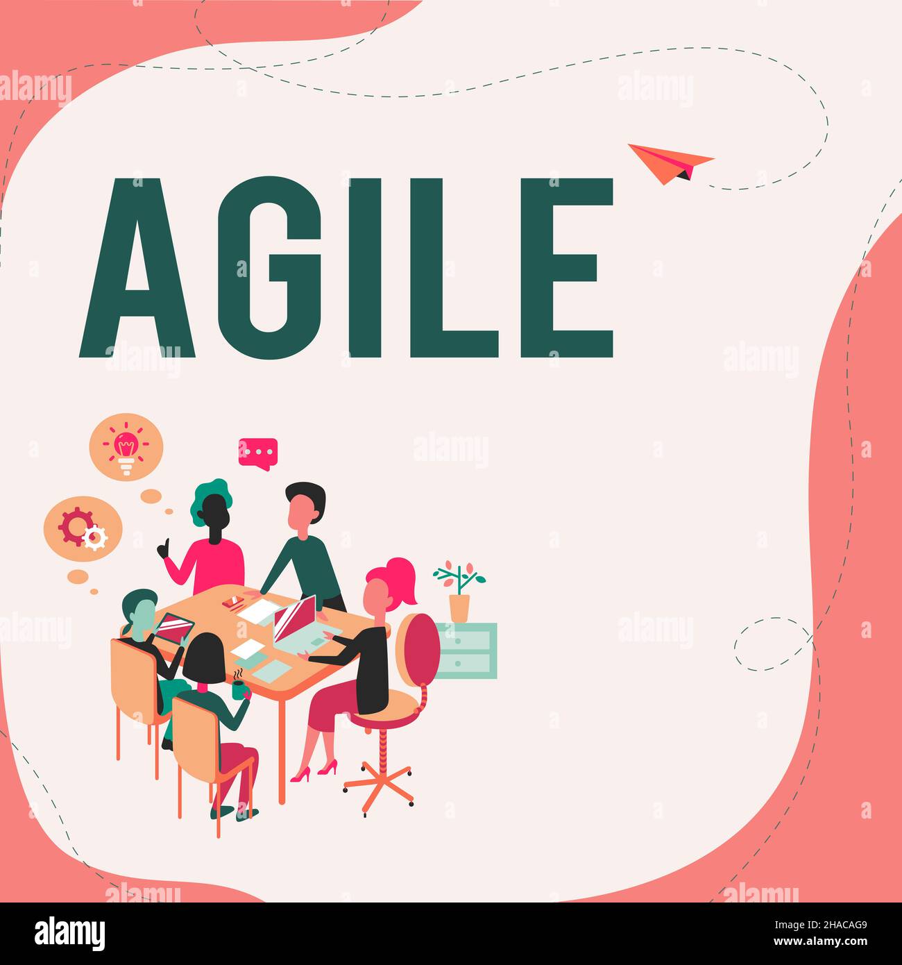 Handwriting Text Agile Word For Particular Approach To Project
