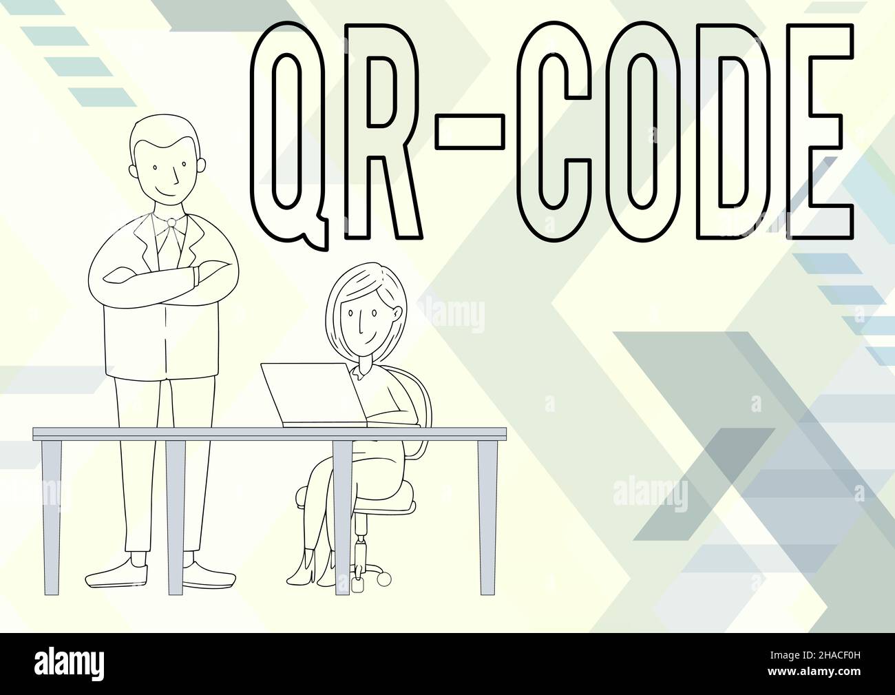 Conceptual display Qr Code. Internet Concept the trademark for a type ...