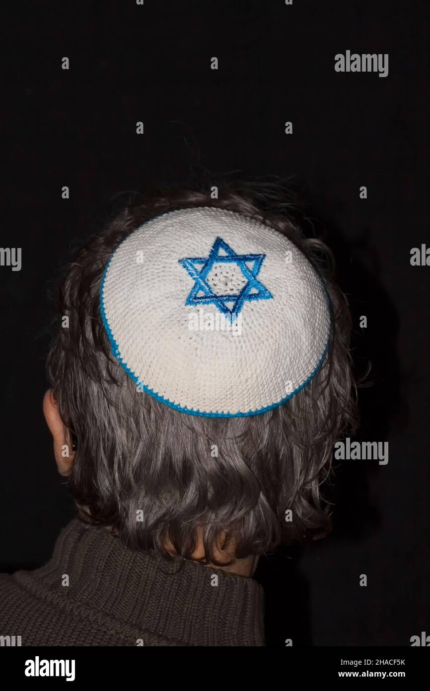 Jewish man with a kippah, Jerusalem, Israel Stock Photo - Alamy