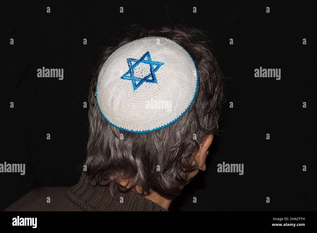 Jewish man with a kippah, Jerusalem, Israel Stock Photo - Alamy