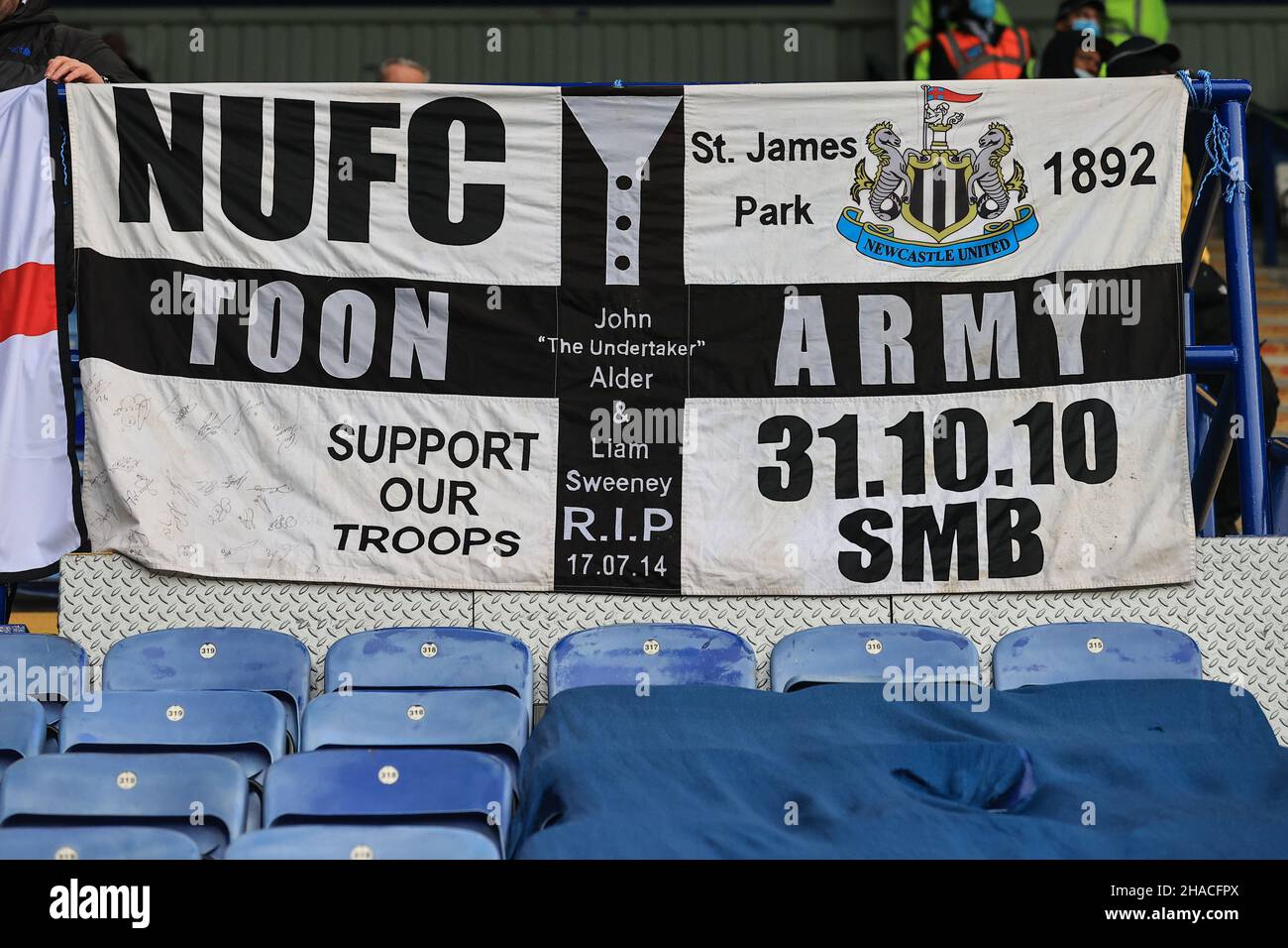 Newcastle football flag hi-res stock photography and images - Alamy