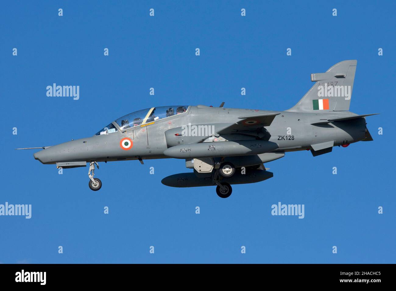Indian Air Force BAE Systems Hawk 132 landing in Malta on delivery from ...
