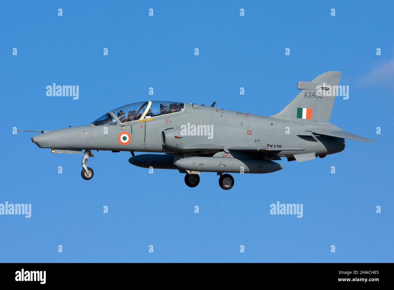 Indian Air Force BAE Systems Hawk 132 landing in Malta on delivery from ...