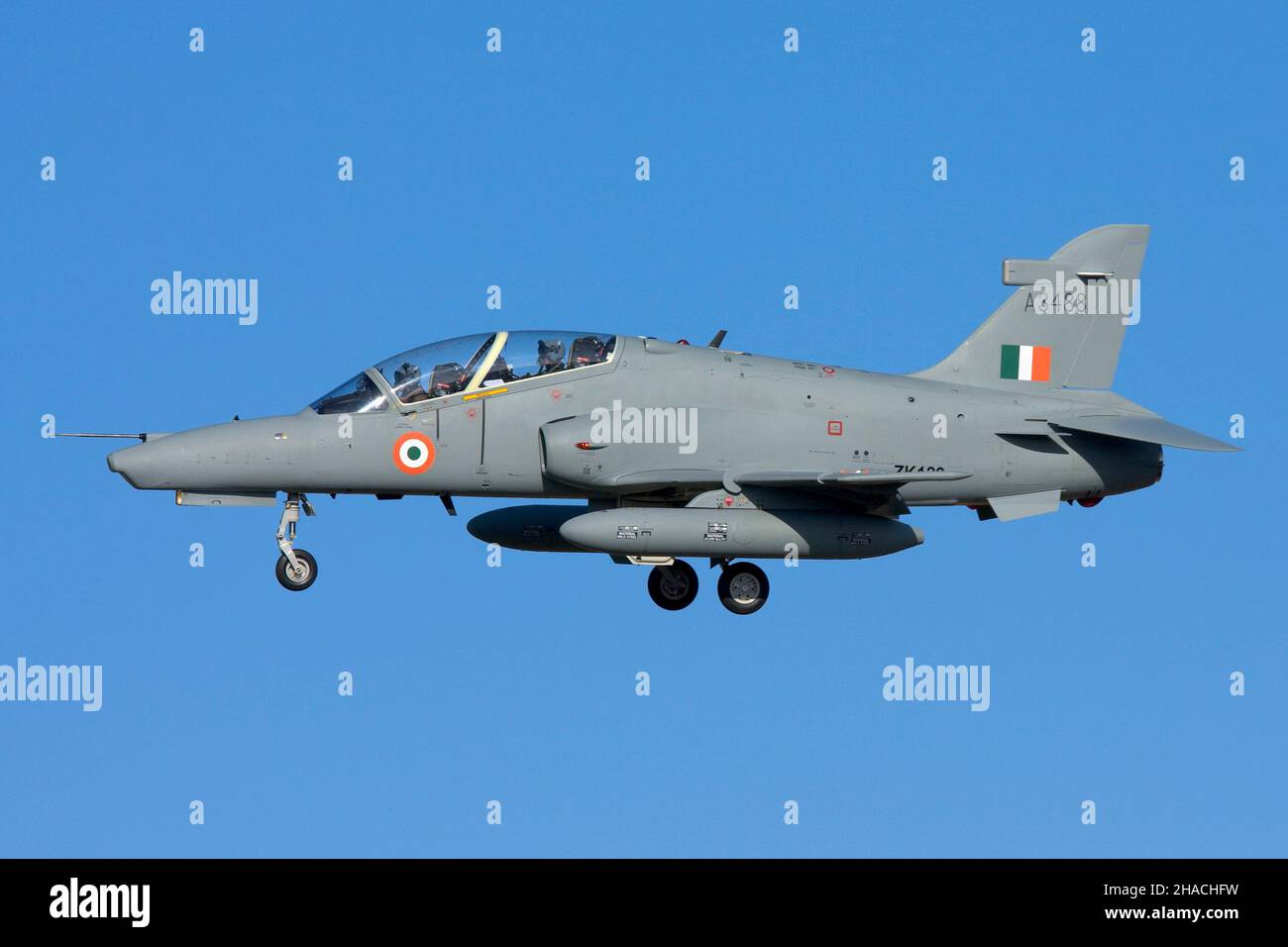 Indian Air Force BAE Systems Hawk 132 landing in Malta on delivery from ...